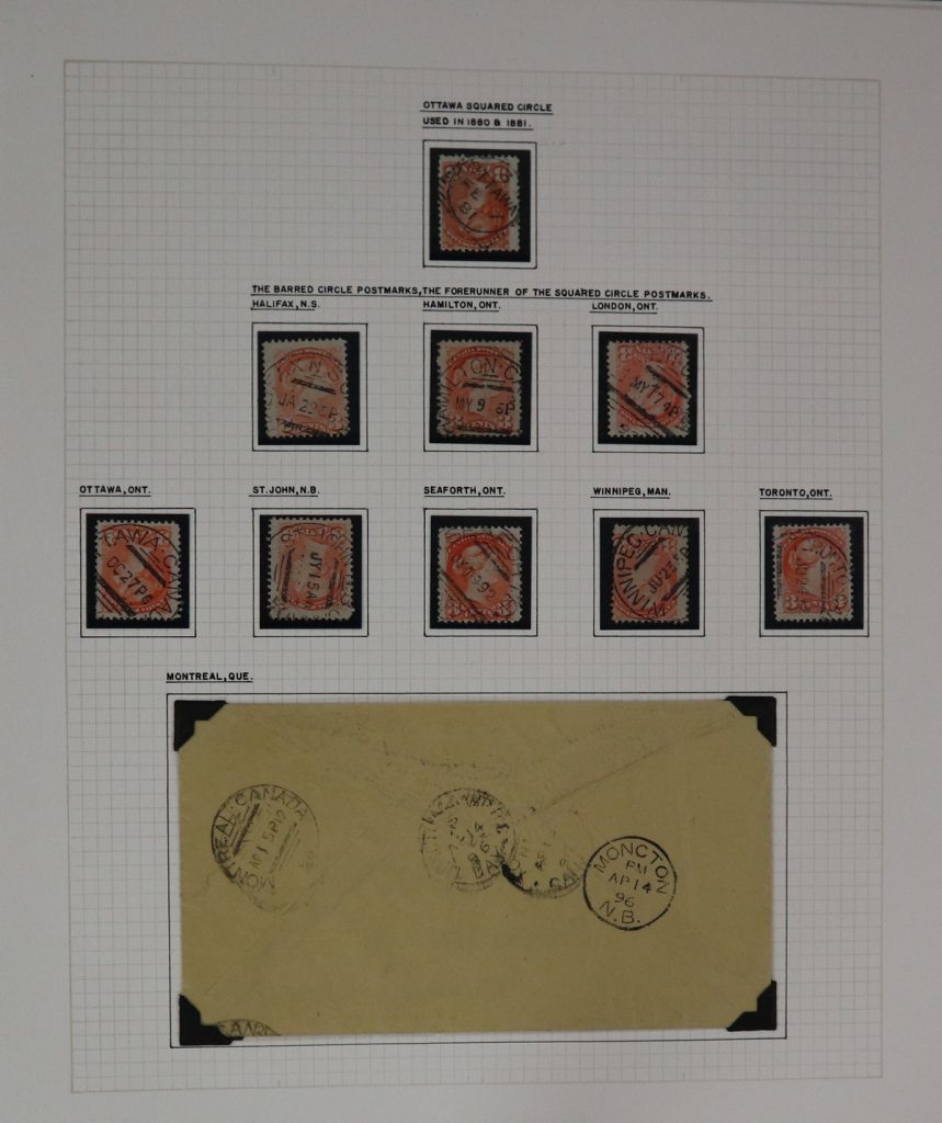 Lot 1063, Canada Extensive Collection of Squared Circle postmarks in ...